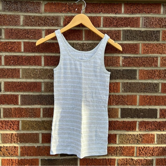 Merona | Tops | Merona Marled Beige And White Striped Scoop Neck ...